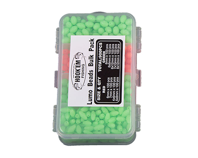 Hookem Soft Oval Lumo Beads in Box - Large (900 Pieces)