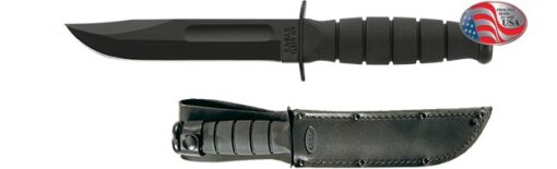 Ka-Bar 1256 Short Fighting Knife 5-1/4″ Plain Blade, Kraton G Handle,
