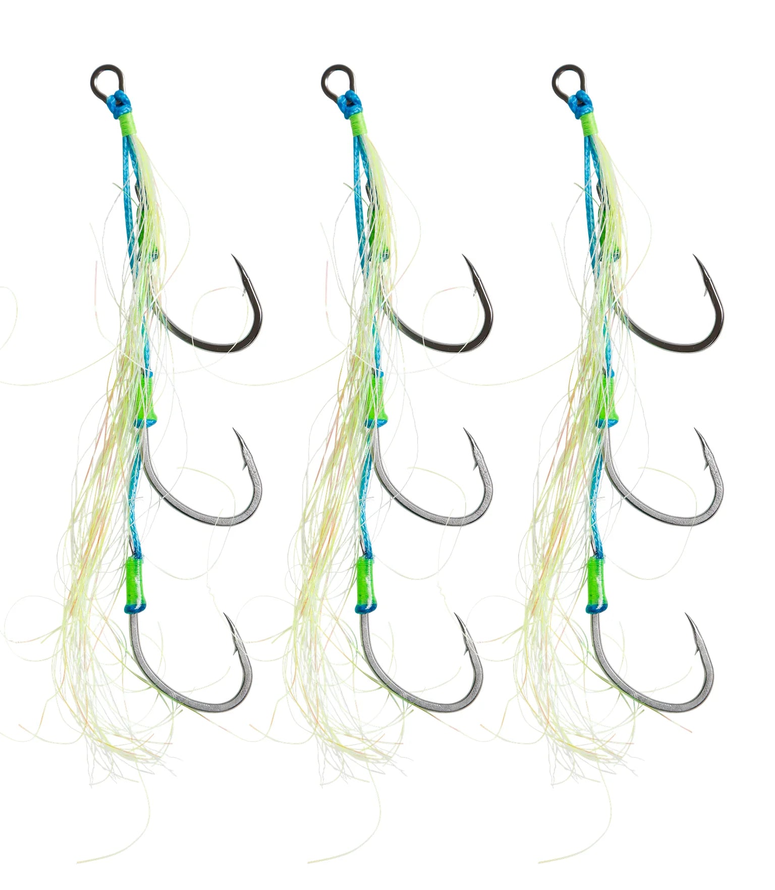 Vexed Triple Flashy Assist 1/0 Chartreuse Glow 3pce