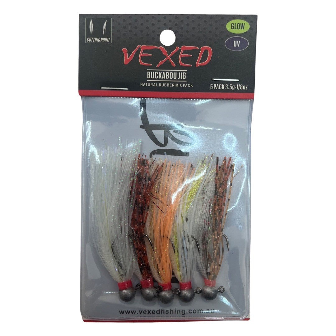 Vexed Buckabou Jig 2.5g Natural Rubber Mix (5pce)