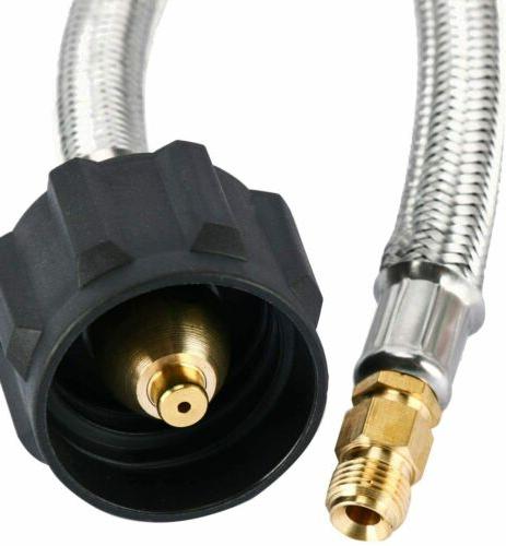 Bromic Stainless Braided Pigtail Propane Hose Connector (S/REG 1/4'' M