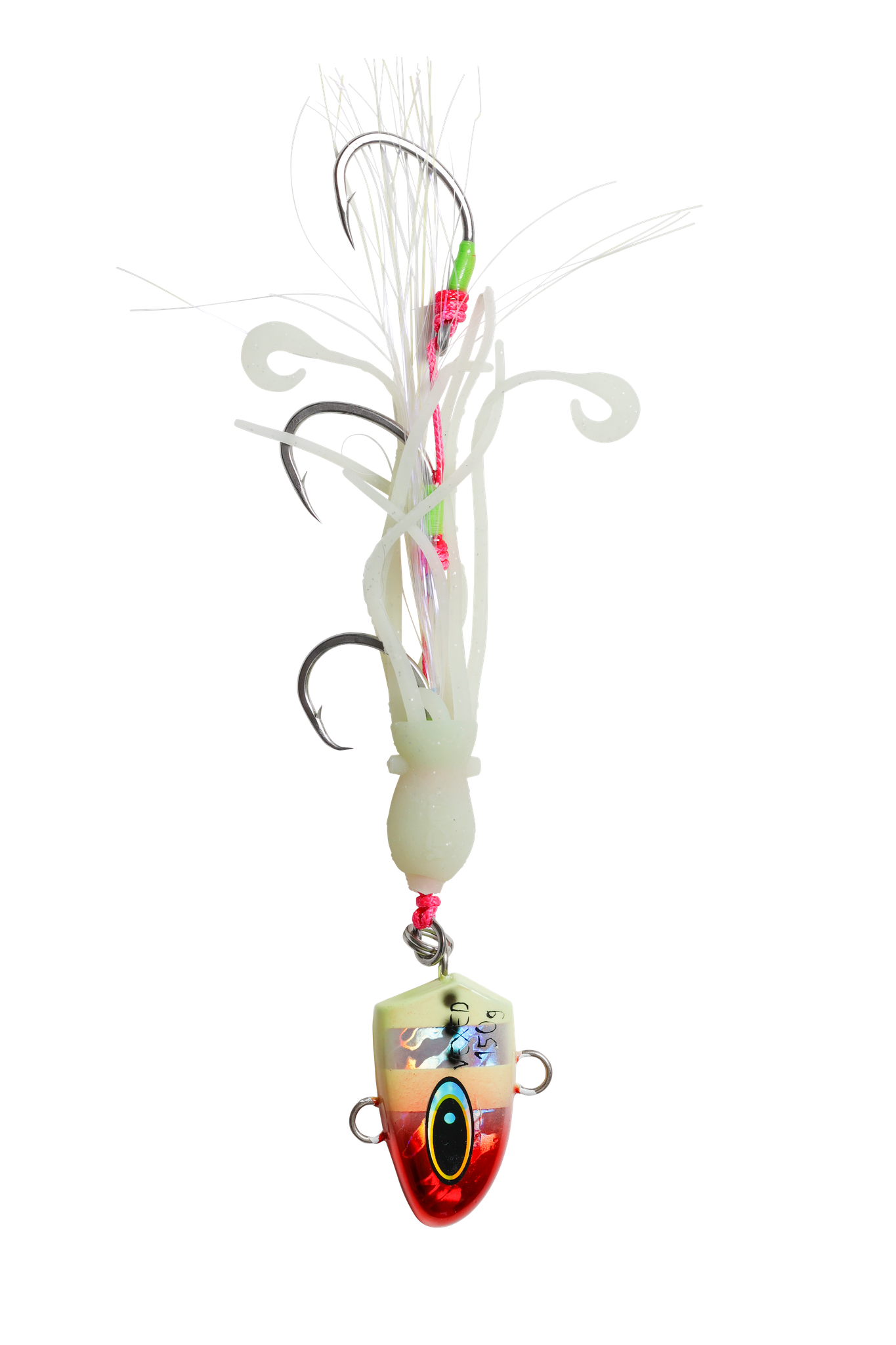 Vexed Bottom Meat Deluxe Lure 80g Silver Redhead Glow