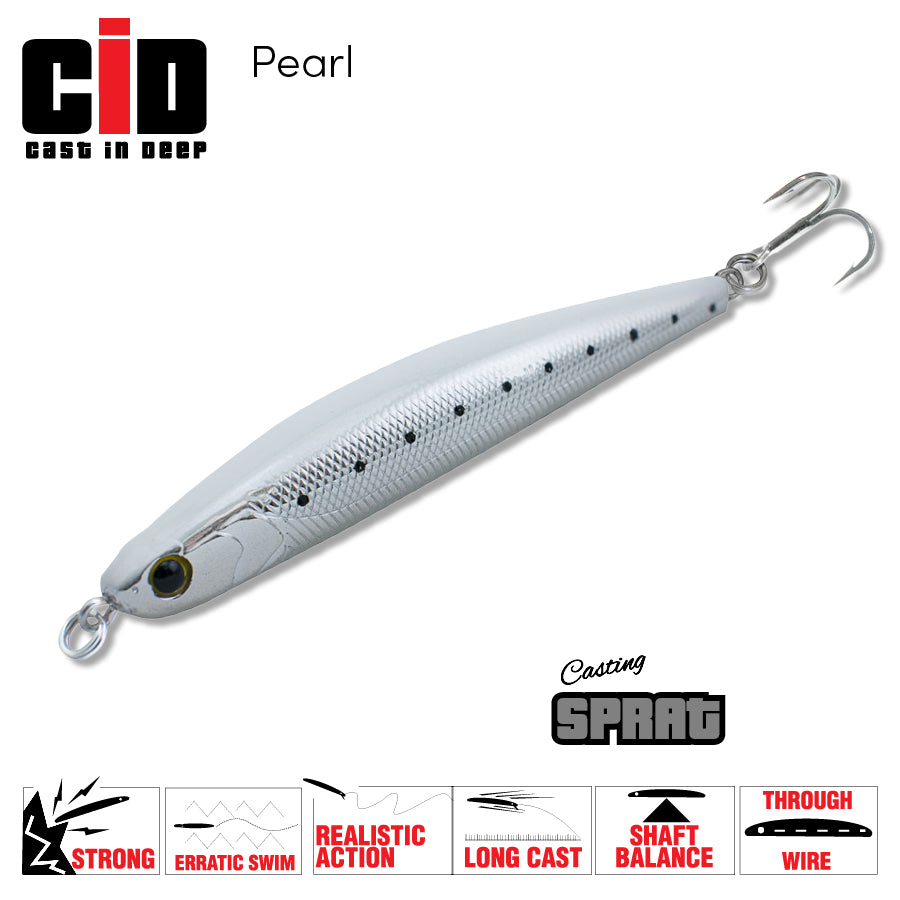 CID Sprat Lure 95mm Pearl